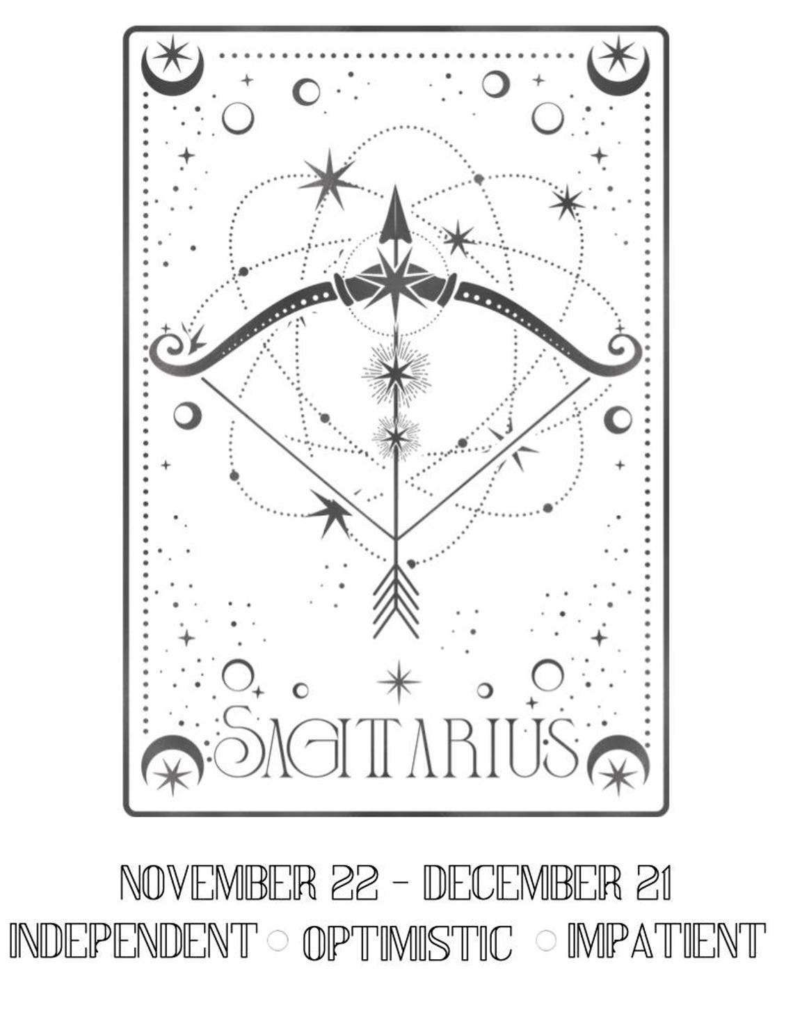 Printable Sagittarius Zodiac Coloring Page – Fire Sign Astrology Art ...