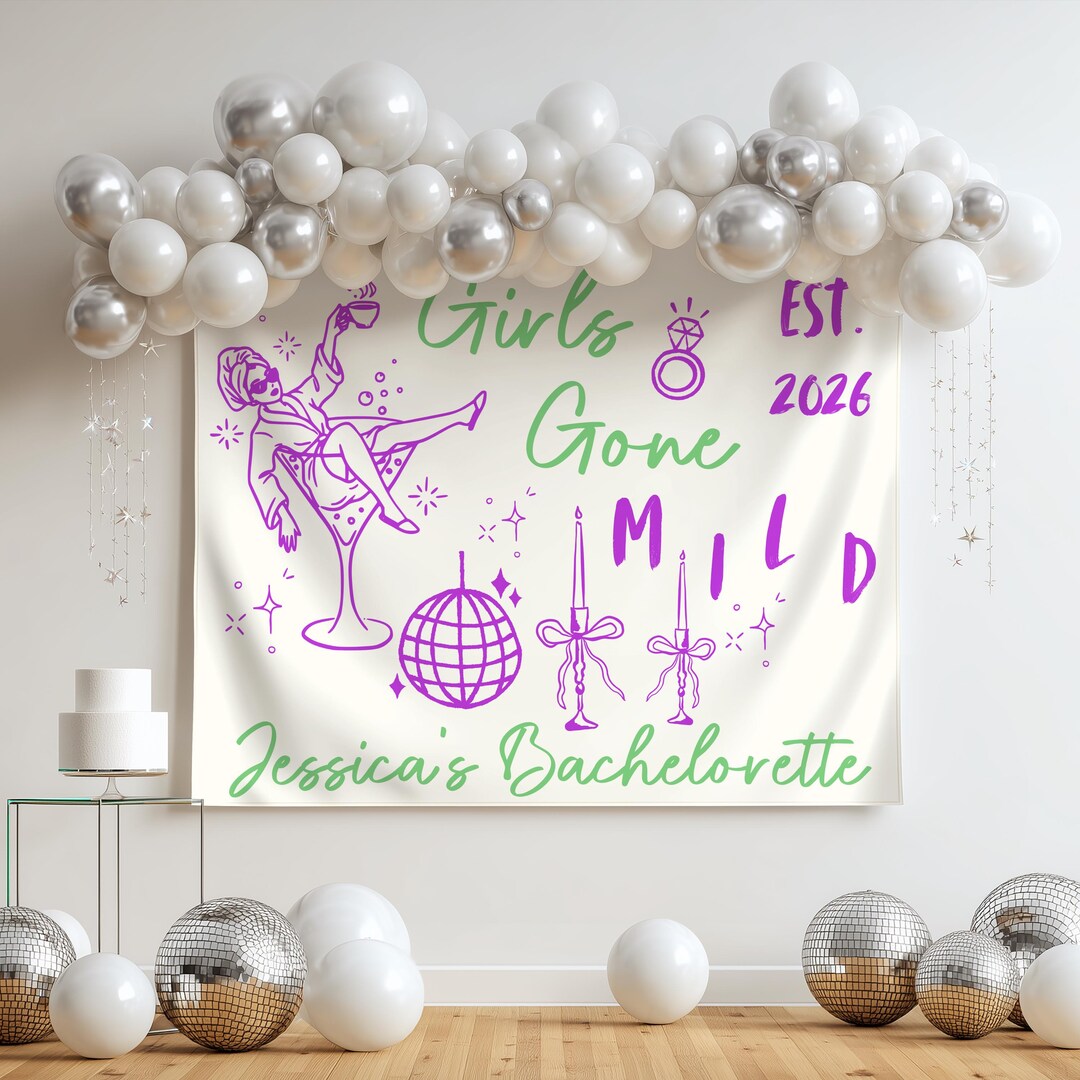Custom Girls Gone Mild Banner Sign, Spa Slumber Bachelorette Party ...