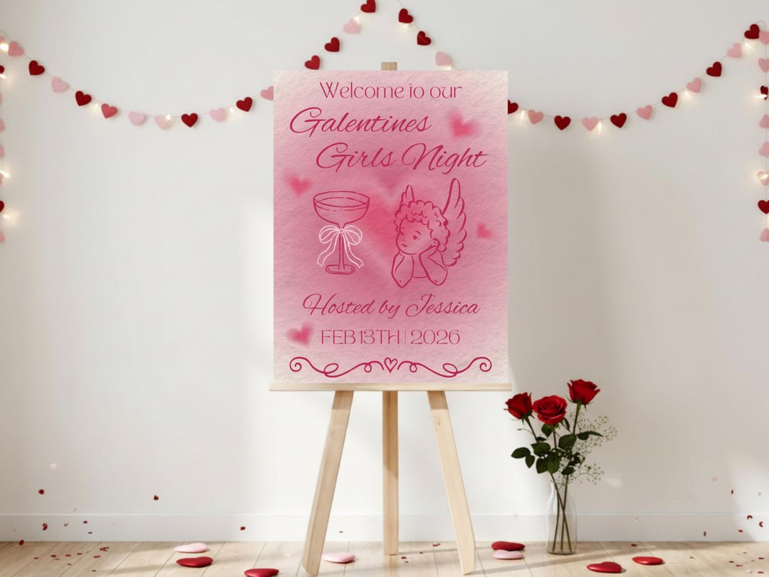 Galentines Girls Night Party Printable Digital Canva Template Friends ...