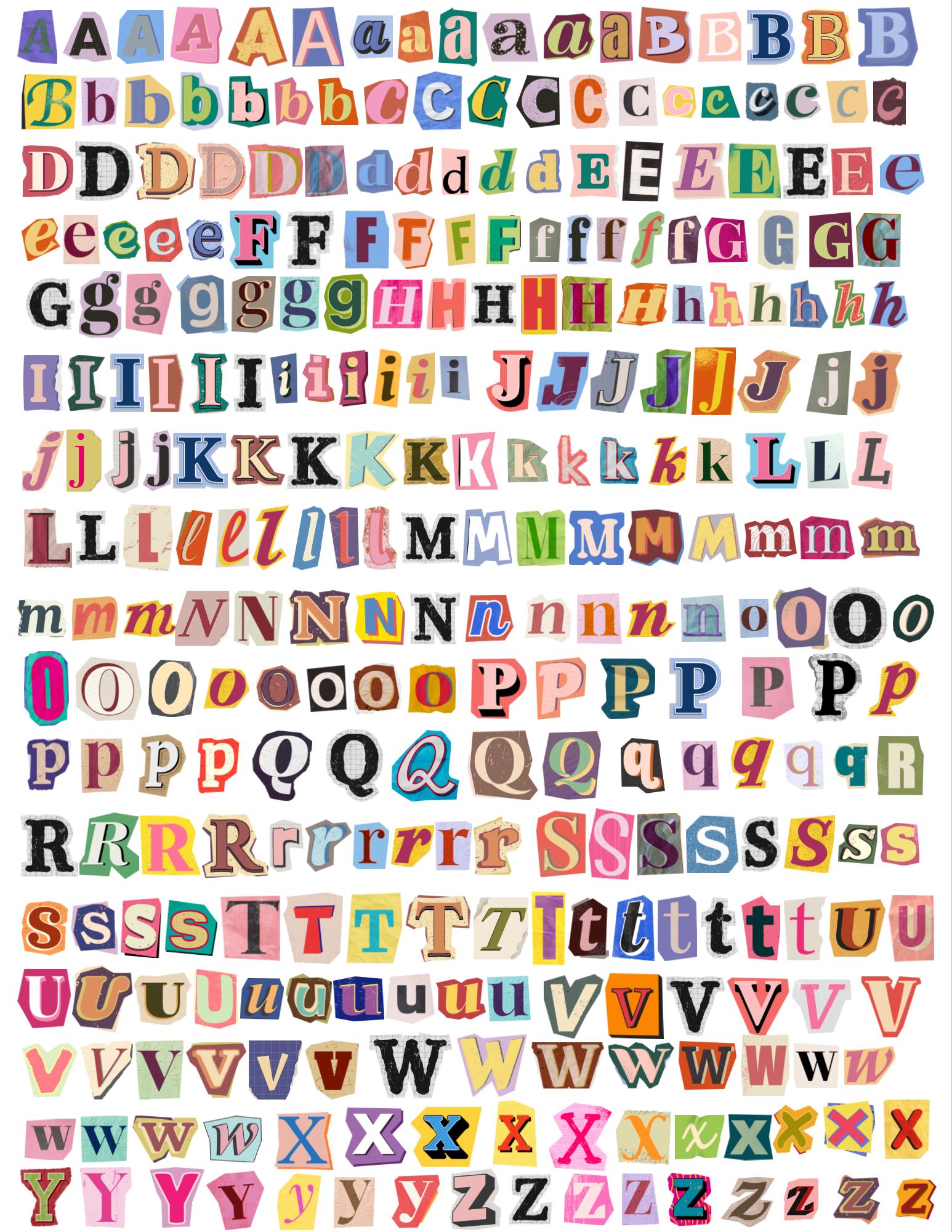 Magazine Scrapbook Letters – Cut and Paste Alphabet Printable – Ransom ...