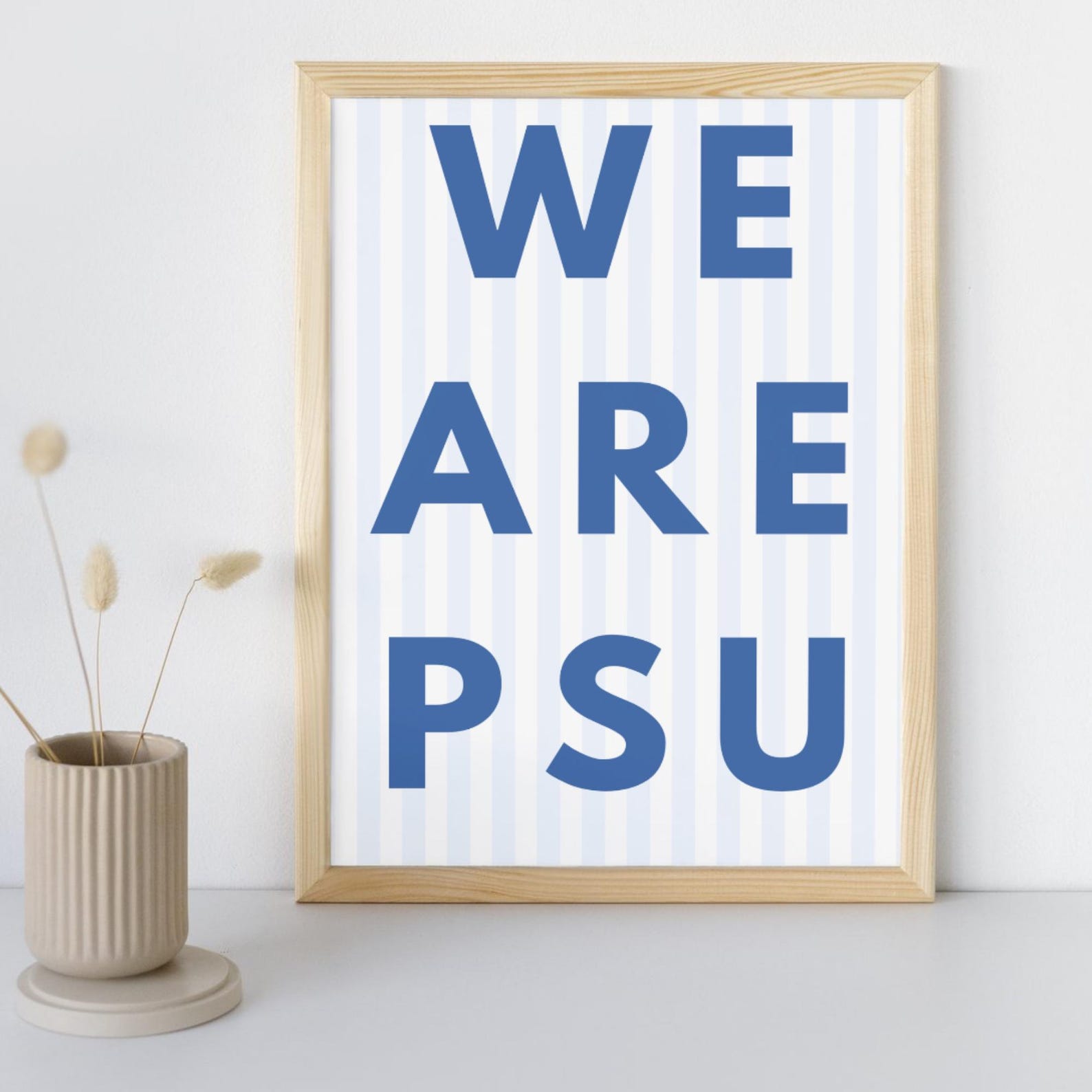 Blue Penn State University Wall Art Prints for Dorm - Etsy