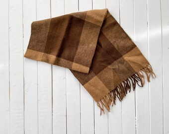 Brown Wool Scarf | Etsy