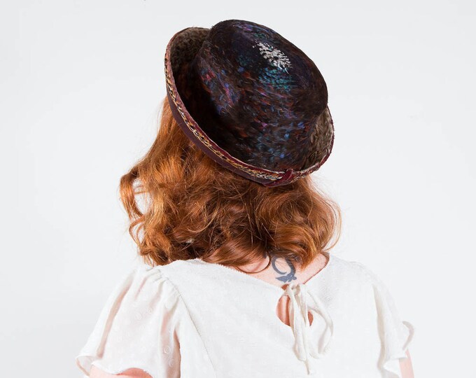 Vintage 1900s Hat / Antique Top Hat / the Huntress - Etsy