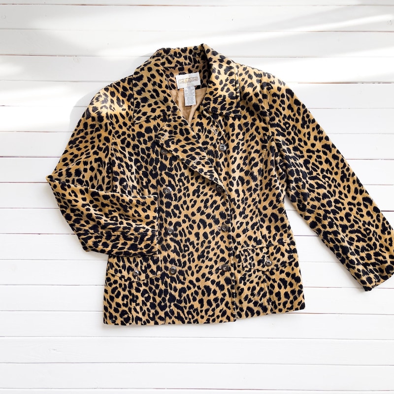 Leopard Velvet Coat Vintage - Etsy