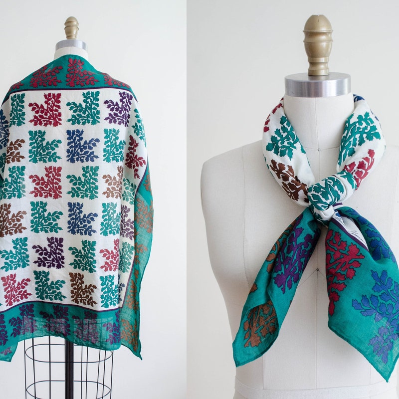 Floral Wool Scarf - Etsy