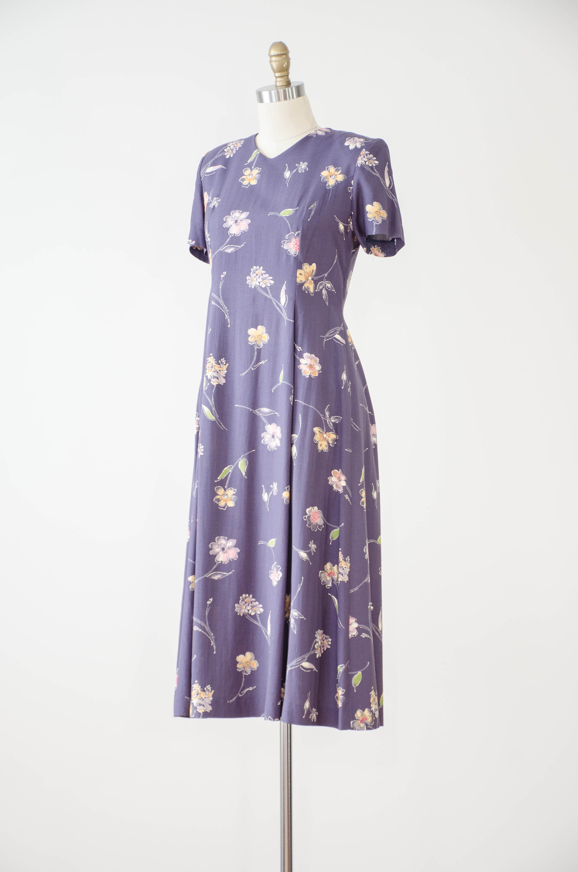 Cute Cottagecore Dress 80s 90s Vintage Dusty Purple Mauve - Etsy