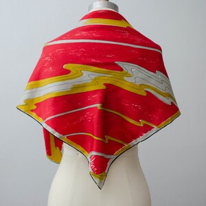 Large Square Silk Scarf | Red Vera Scarf | Red Silk Scarf - Etsy