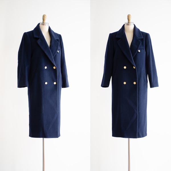 Navy Long Coat - Etsy