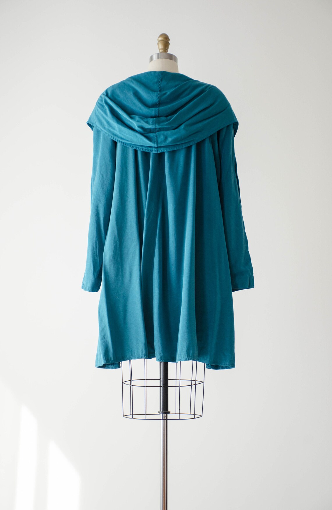 Hooded Green Jacket 80s 90s Plus Size Vintage Teal Green - Etsy