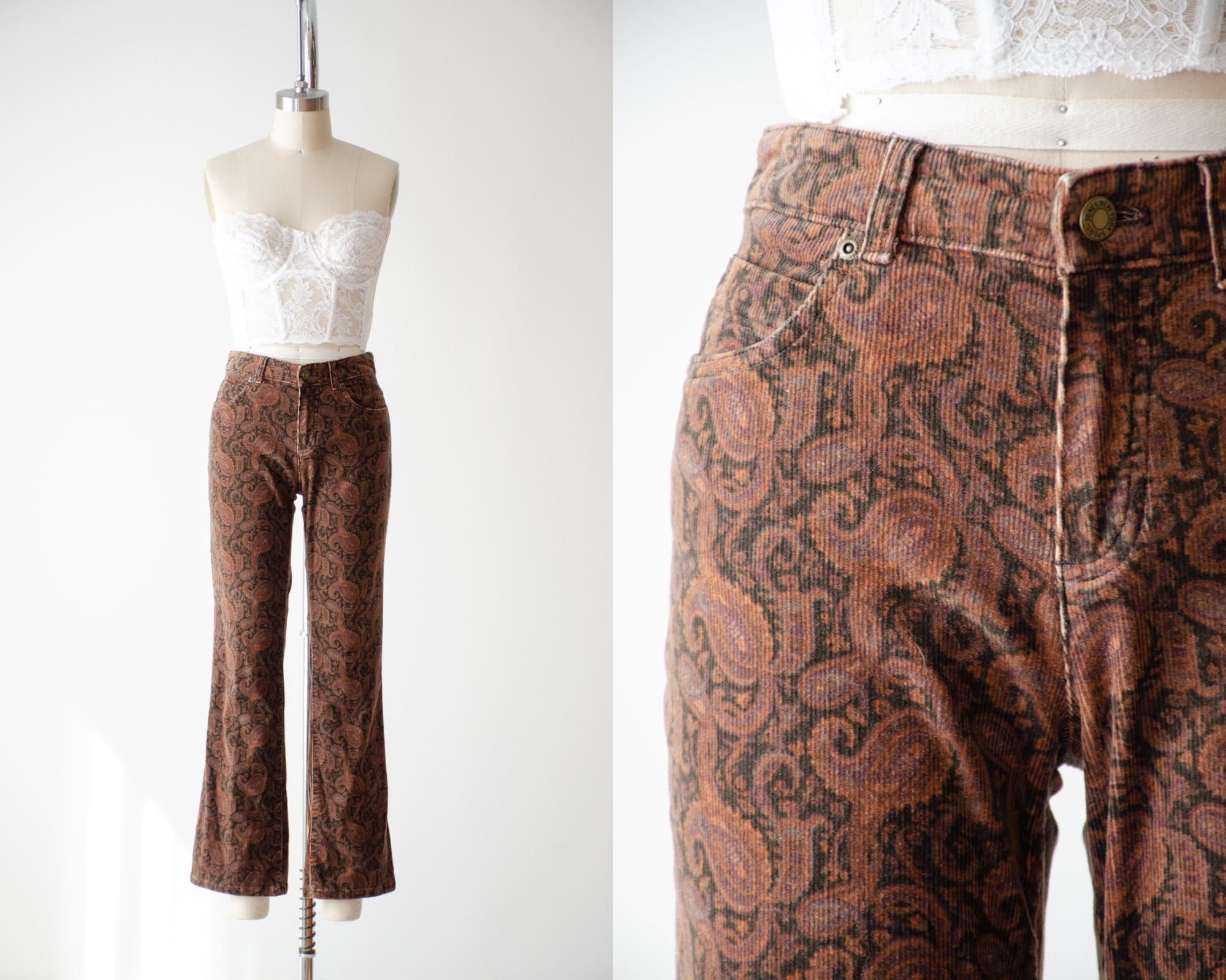 Corduroy Flare Pants | 90s Y2k Vintage Jones New York Brown Corduroy Flare Pants | 90s Y2k Vintage Jones New York Brown