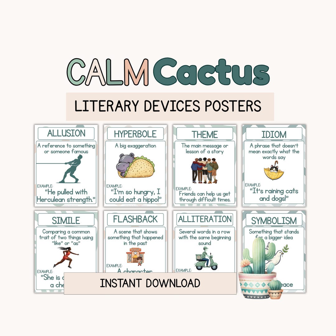 Figurative Language & Literary Devices Posters | ELA Classroom Decor ...