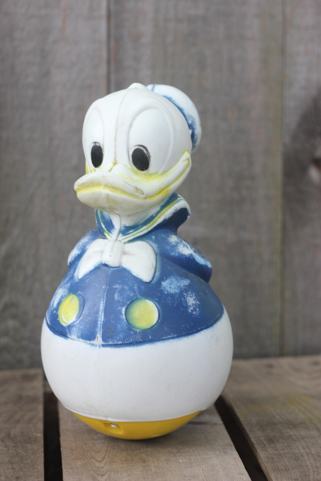 Vintage Donald Duck Roly Poly Toy – 1960s–70s Walt Disney Productions ...