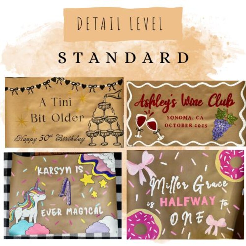 Personalized Hand Painted Paper Banner: Custom Event Decor - Etsy
