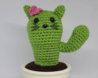 PDF Catcus Crochet Pattern - Amigurumi Cat/cactus Pattern - Digital ...
