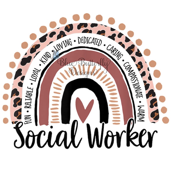 Social Worker Rainbow Svg Etsy