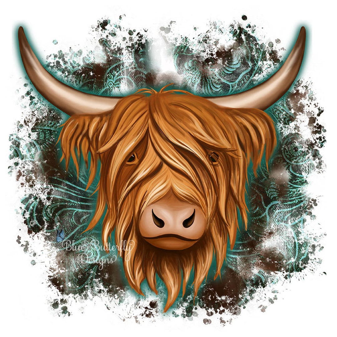 Dtf/sublimation Highland Cow Transfer, Ready to Press Sublimation ...