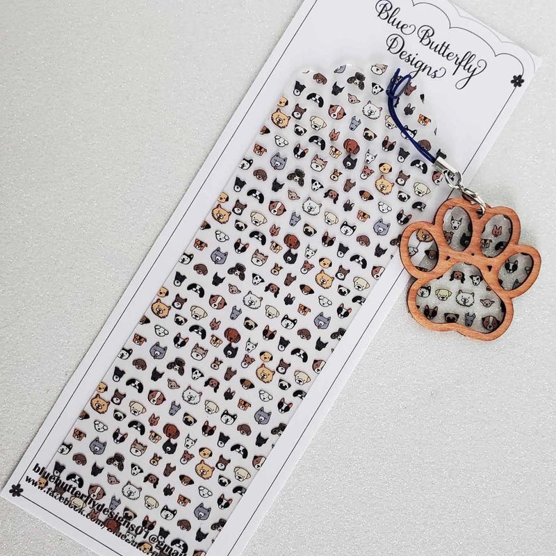 Paw Print Bookmark - Etsy