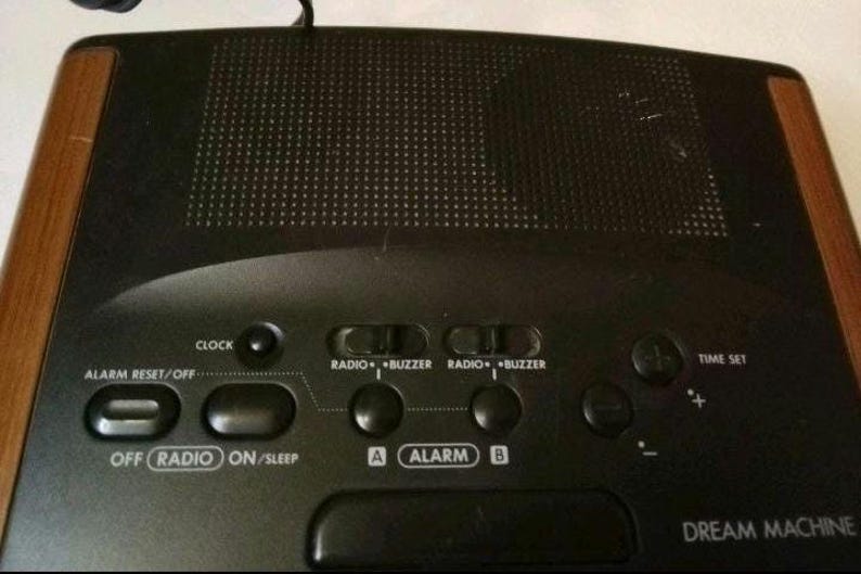Sony Dream Machine Am/fm Clock Radio ICF-C25 Vintage Black Wood ...