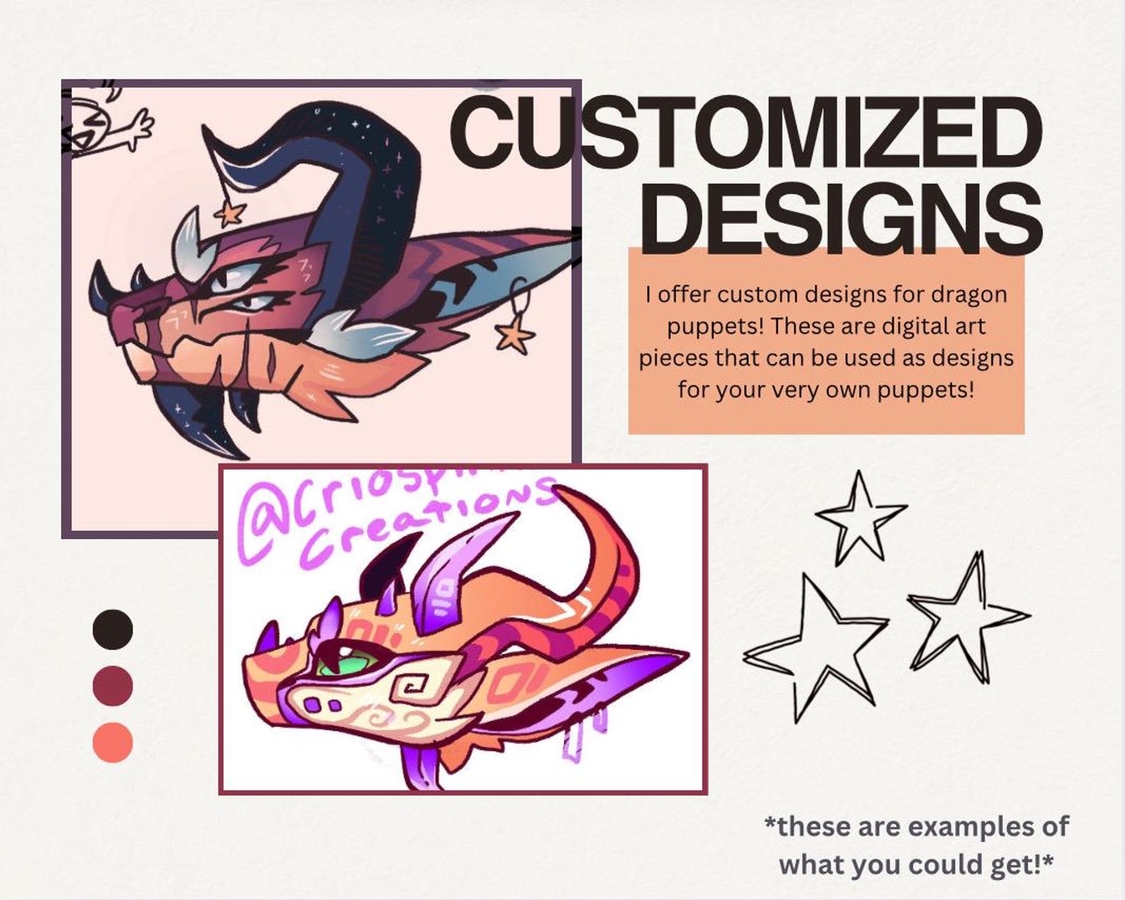 Digital Dragon Puppet Designs [CUSTOM] - Etsy