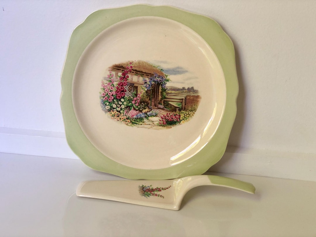 Vintage Lord Nelson 1950s Cake Plate and Server Set - Etsy