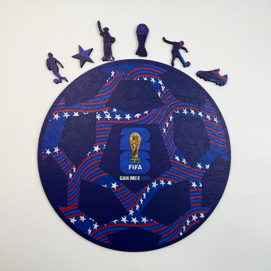 FIFA Official USA City Theme Wooden Puzzle 200 Pieces Soccer-shaped ...