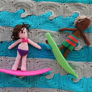 Surfer Amigurumi Crochet Doll Pattern Surfer Girl Surfing | Etsy