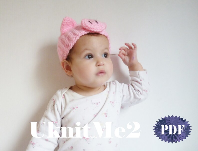 Crochet Pig Headband Pattern 5 Sizes Baby/child/adult Photo Tutorial ...