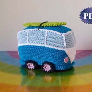 Surf Van Crochet Pattern Amigurumi PHOTO Tutorial Beginner Easy Crochet ...