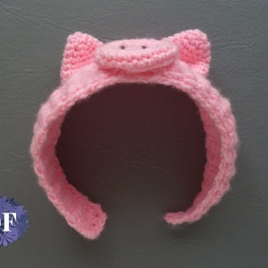 Crochet Pig Headband Pattern 5 Sizes Baby/child/adult - Photo Tutorial ...