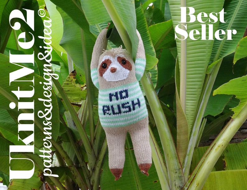Sloth Knitting Pattern Amigurumi Toy Knit Pattern Sloth - Etsy