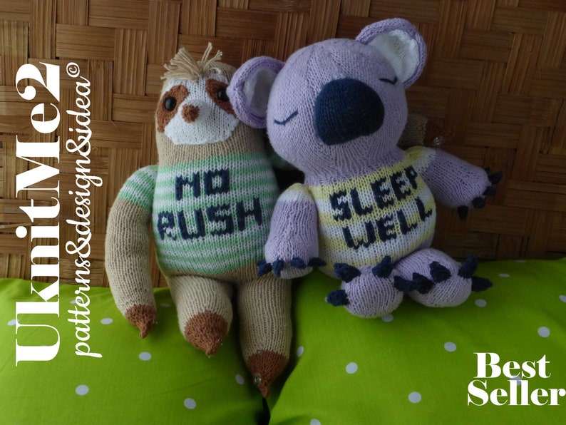 Sloth Knitting Pattern Amigurumi Toy Knit Pattern Sloth - Etsy