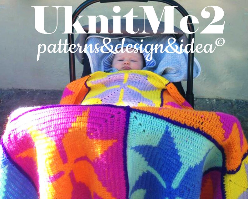 Blanket Crochet Pattern Tapestry Geometric Granny Square - Etsy