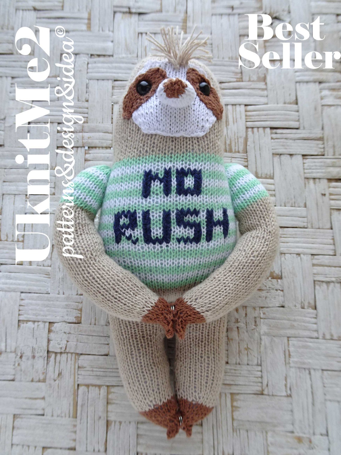 Sloth Knitting Pattern Amigurumi Toy Knit Pattern Sloth - Etsy