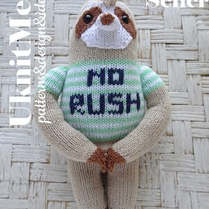 Sloth Knitting Pattern Amigurumi Toy Knit Pattern Sloth - Knitting ...