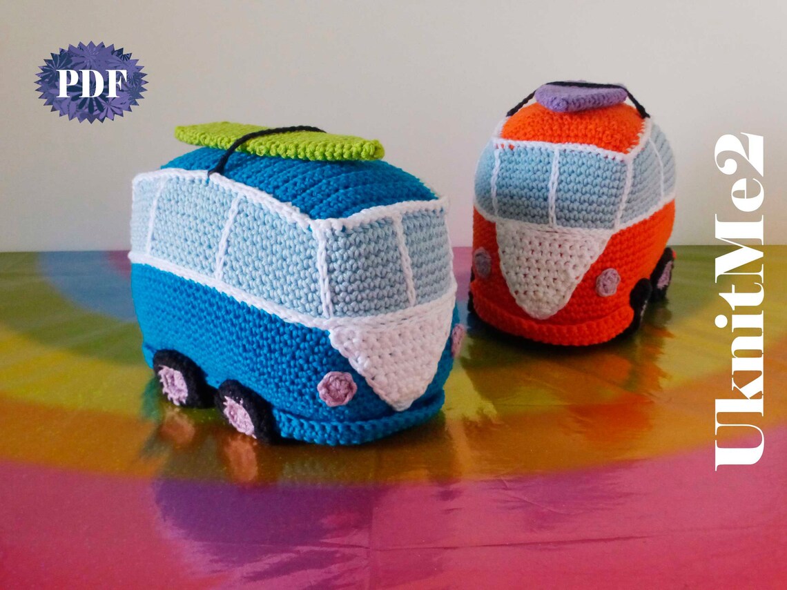 Volkswagen Surf Van Crochet Pattern Amigurumi PHOTO Tutorial - Etsy