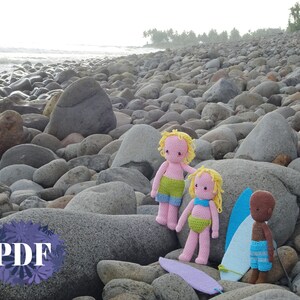 Surfer Amigurumi Crochet Doll Pattern - Surfer Girl Surfing Boy ...