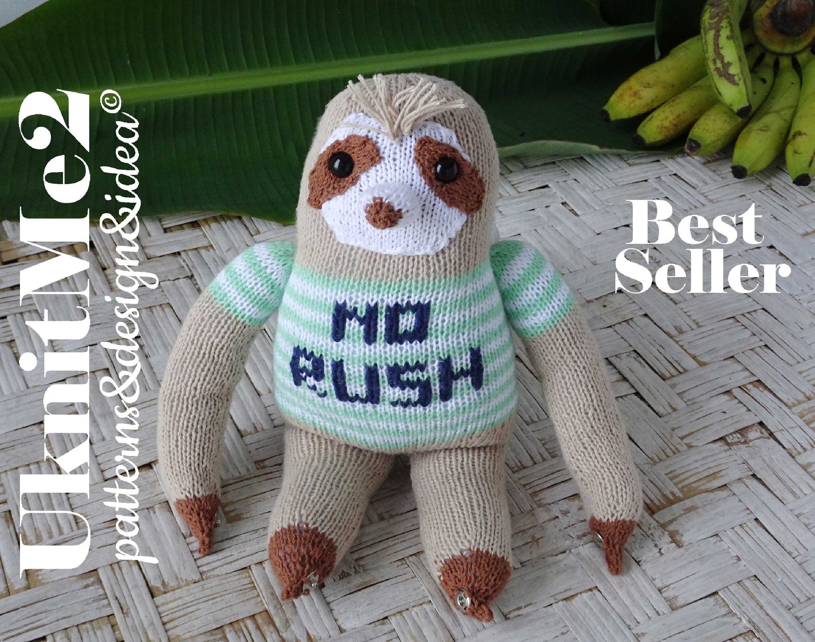 Sloth Knitting Pattern Amigurumi Toy Knit Pattern Sloth - Etsy