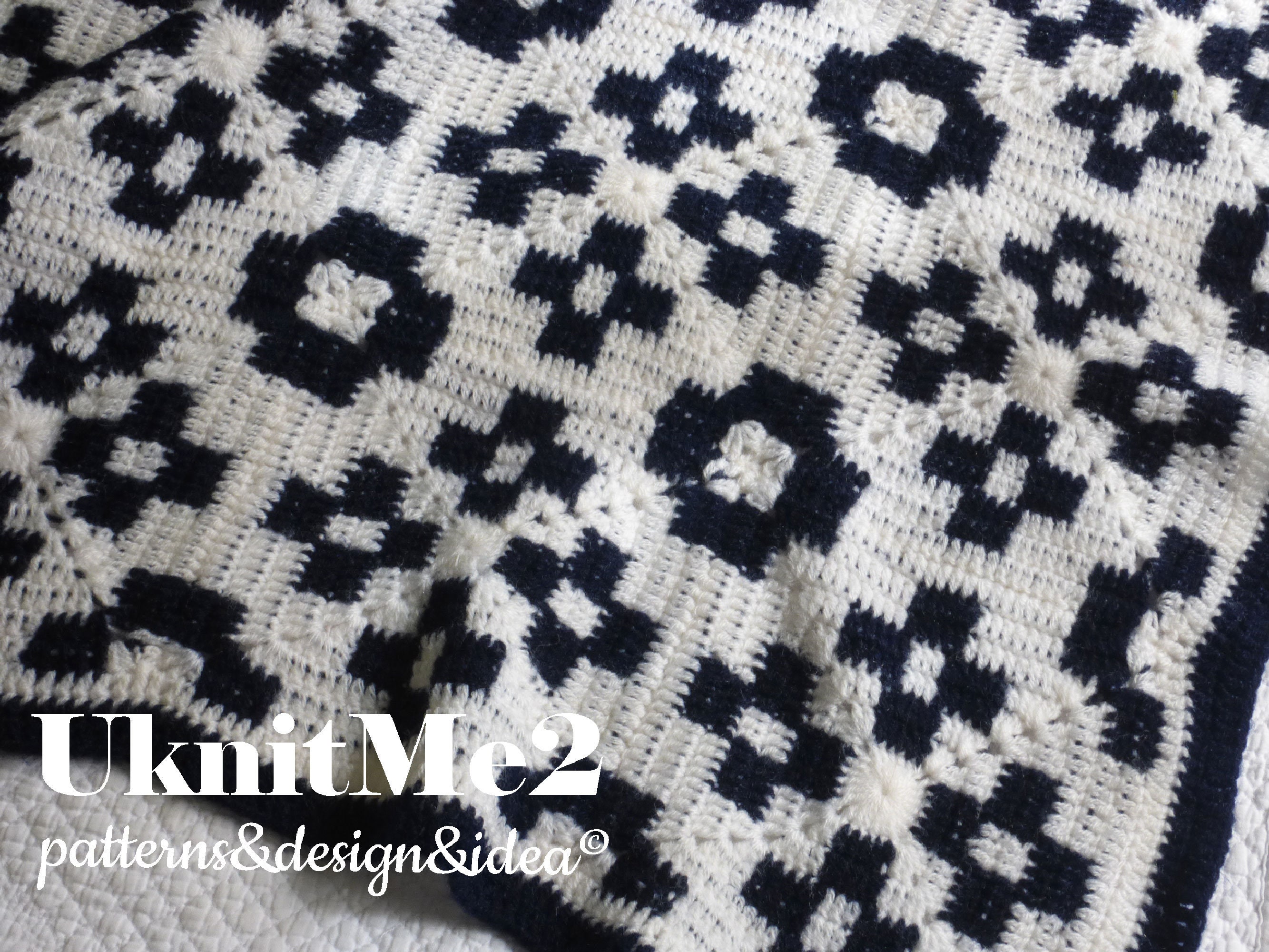 Blanket Tapestry Motif Tribe Throw crochet pattern | Etsy