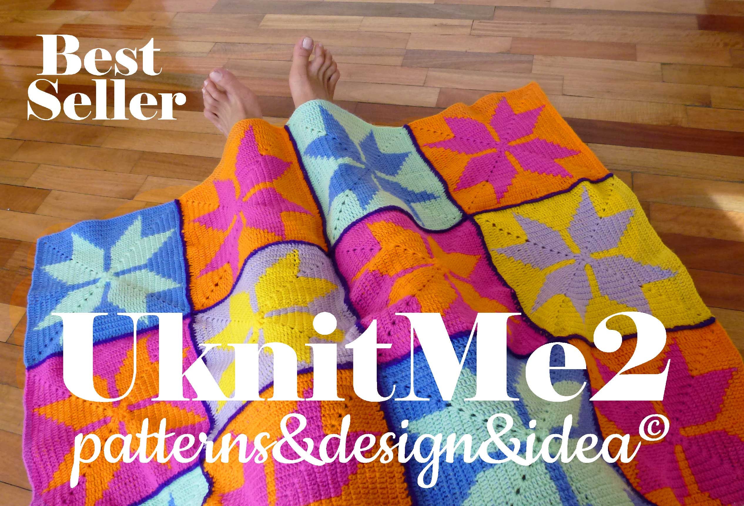 Blanket Crochet Pattern Tapestry Geometric granny square | Etsy