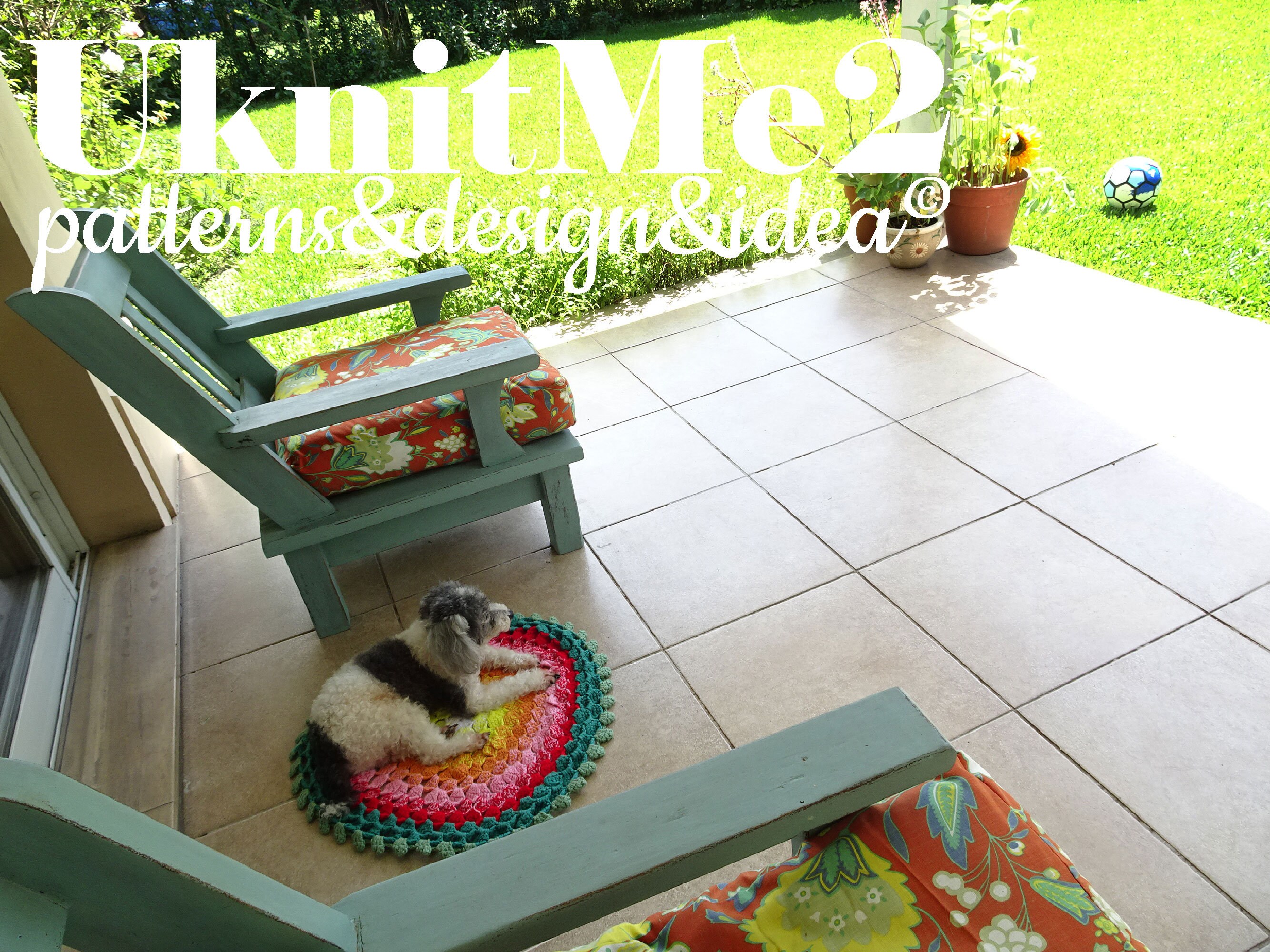 CROCHET PATTERN Pet Rug Crochet Pattern Flower Round Comfy Mat Photo ...