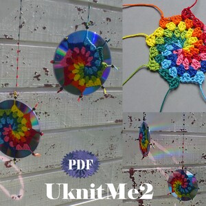 Suncatch Reuse DVD Mandala Crochet Pattern Mobile Crochet Espiral ...