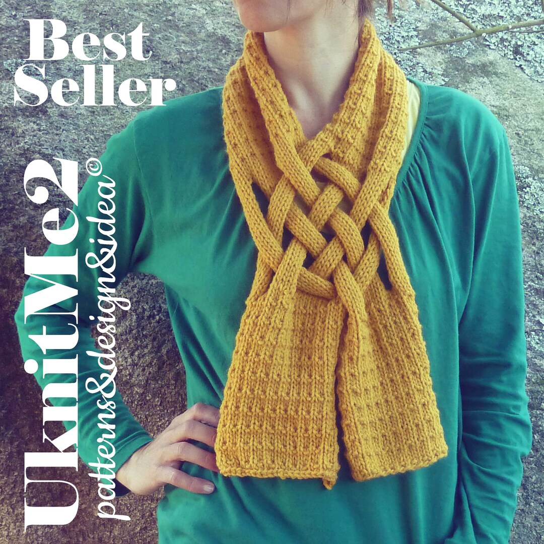 Weave Scarf Knit Pattern Unique Man, Woman, Adult UNISEX Knitting ...