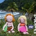 Surfer Amigurumi Crochet Doll Pattern Surfer Girl Surfing Boy & Board ...