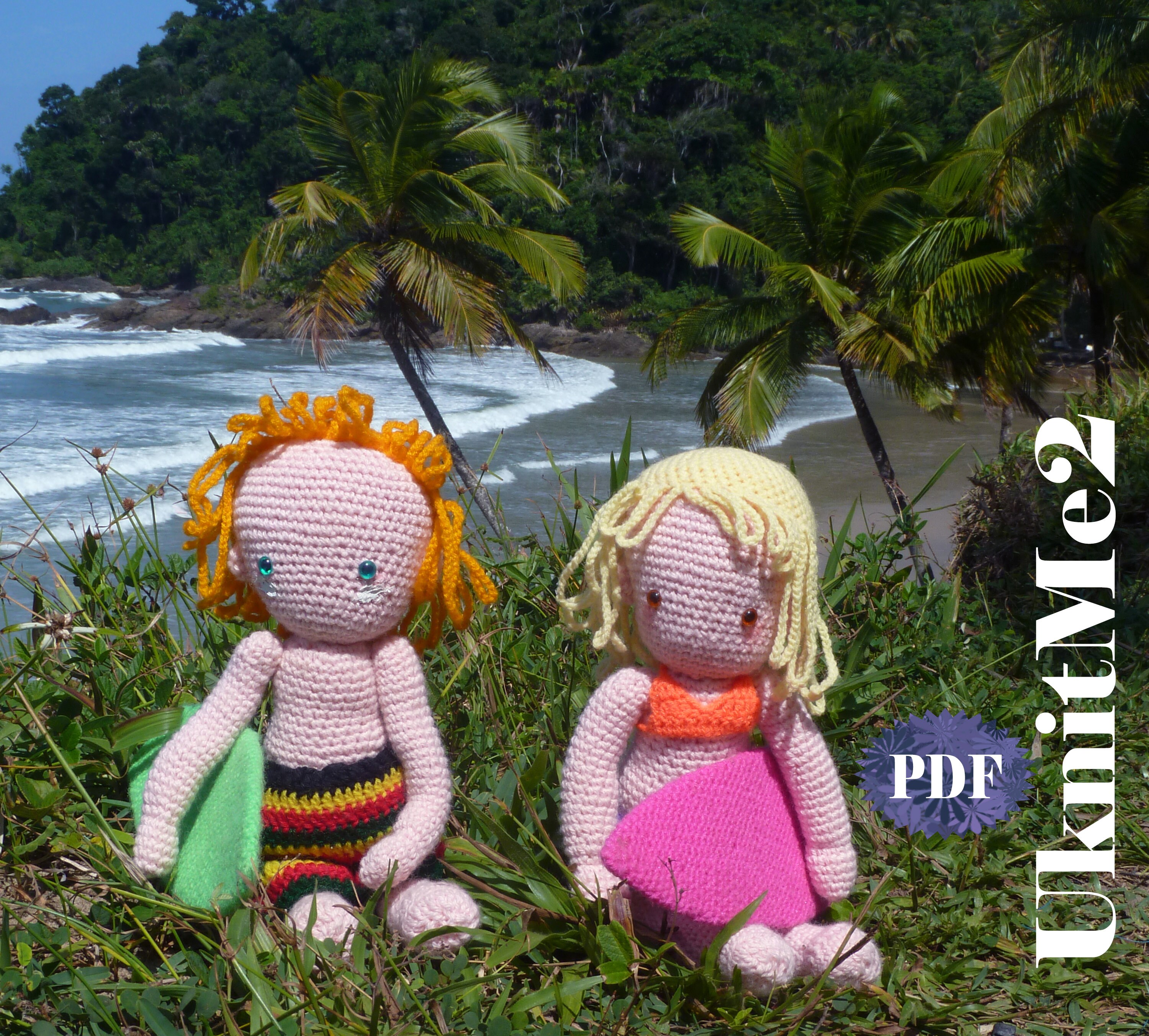 Surfer Amigurumi Crochet Doll Pattern - Surfer Girl Surfing Boy ...