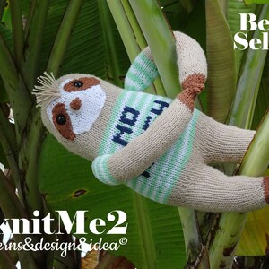 Sloth Knitting Pattern Amigurumi Toy Knit Pattern Sloth - Knitting ...
