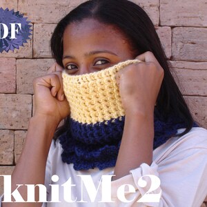 Crochet Cowl Pattern - Easy Beginner Cowl Crochet Pattern - PHOTO Tutorial Warm and Fast Cowl ...