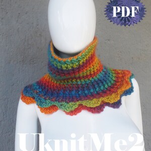 Crochet Cowl Pattern - Easy Beginner Cowl Crochet Pattern - PHOTO Tutorial Warm and Fast Cowl ...
