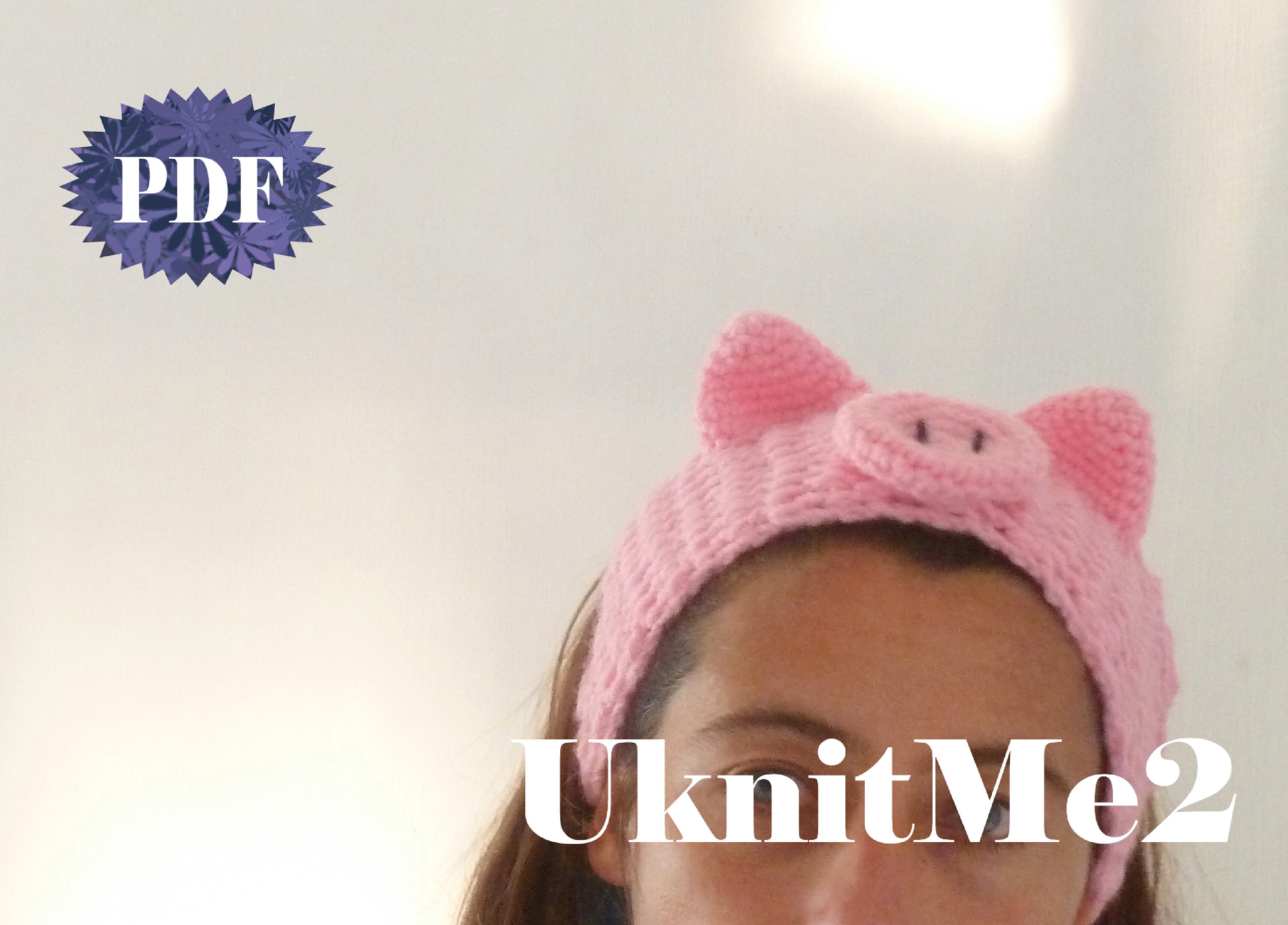 Crochet Pig Headband Pattern 5 Sizes Baby/child/adult - Photo Tutorial ...