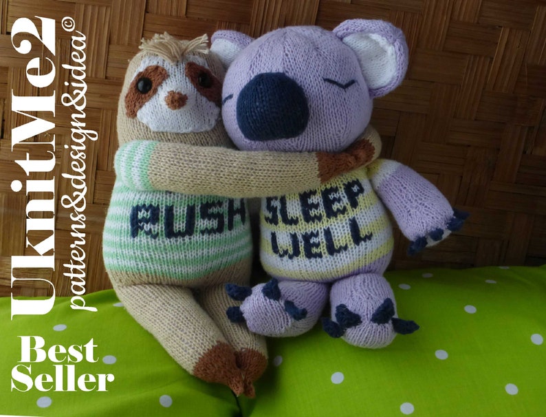 Sloth Knitting Pattern Amigurumi Toy Knit Pattern Sloth - Etsy