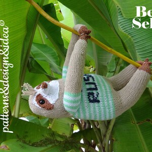 Sloth Knitting Pattern Amigurumi Toy Knit Pattern Sloth - Knitting ...
